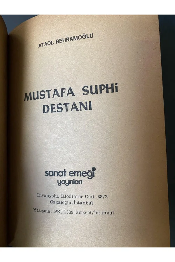 Ataol Behramoğlu Mustafa Suphi Destanı İtahflı İmzalı